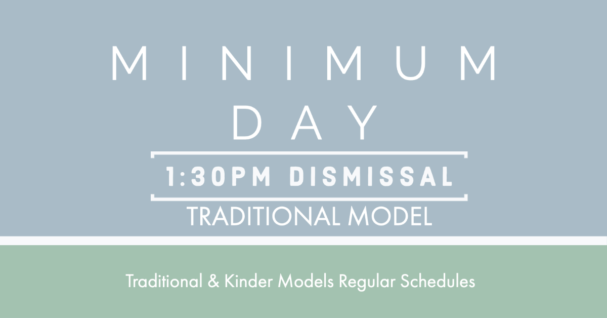 Minimum Day - 1:30PM Dismissal | Cypress Village Elementary